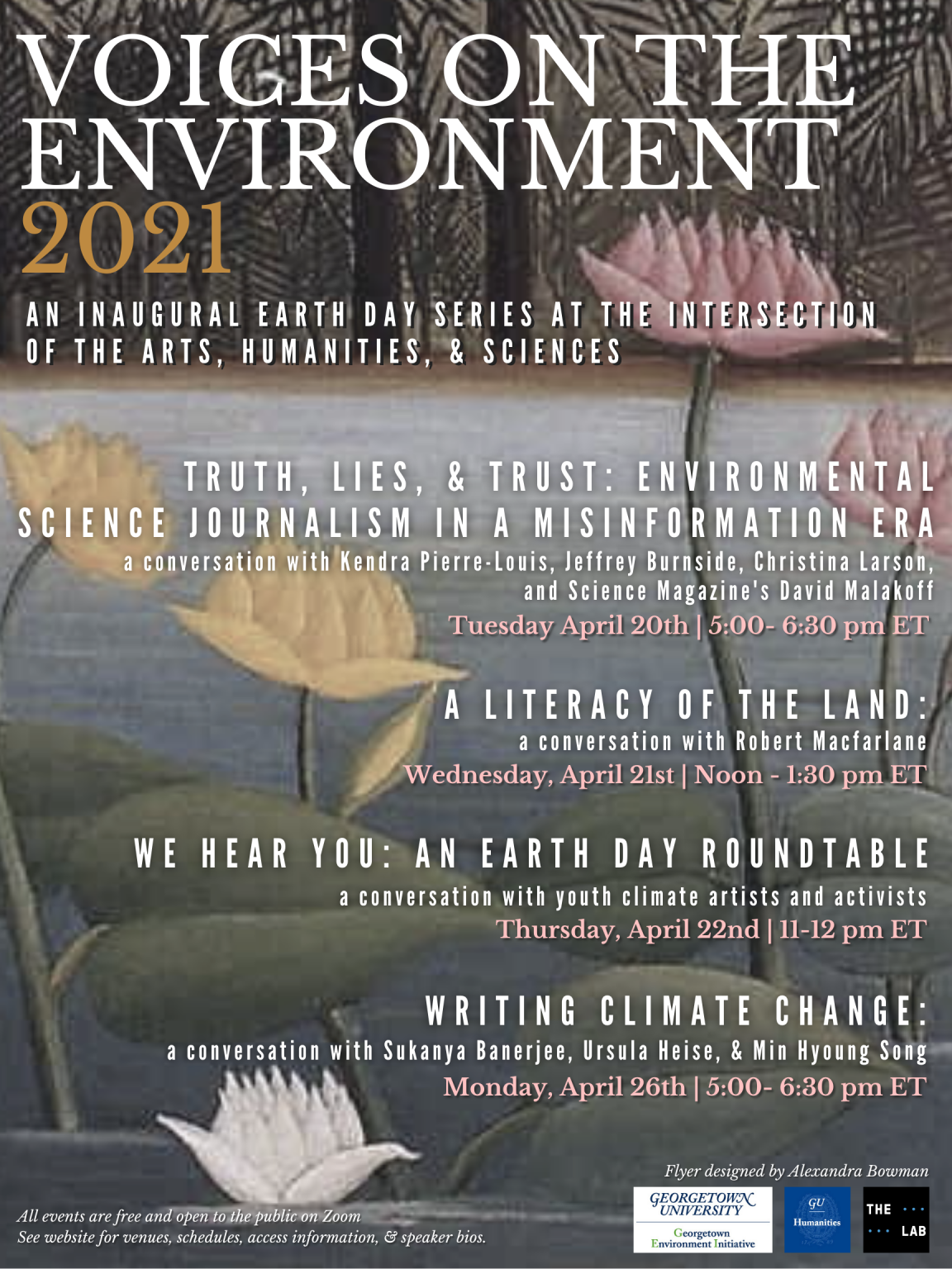 Voices on the Environment 2021 | The Earth Commons | Georgetown University